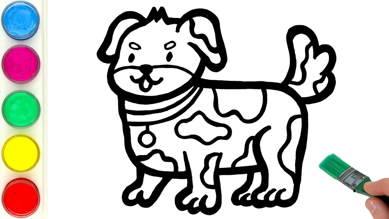 Puppy Colorful Pop It Drawing, Painting and Coloring for Kids, Toddlers ...