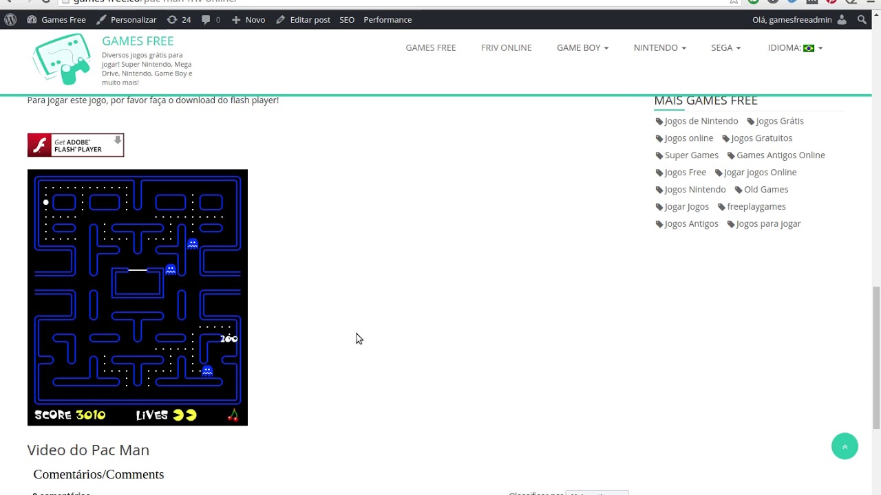 Pac Man Friv - YouTube
