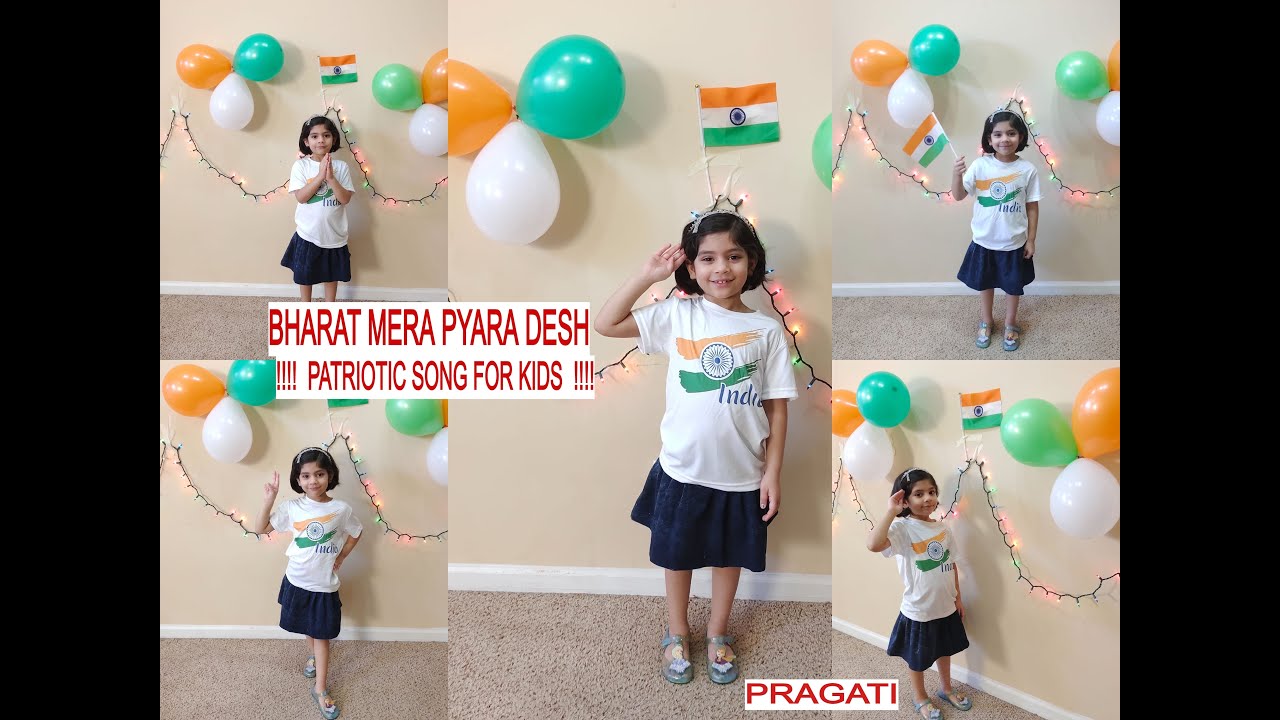 Bharat Mera Pyara Desh | Patriotic Song for Kids || Action and Lyrics ...