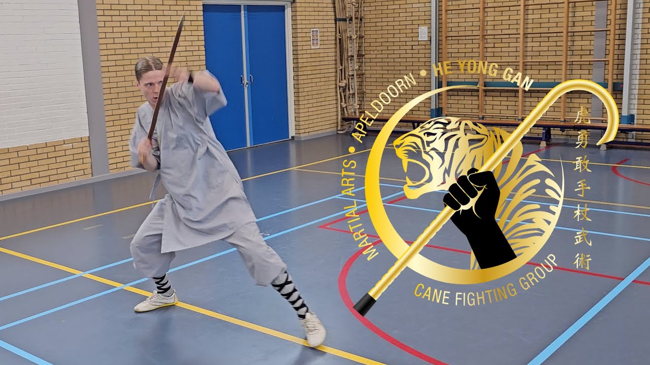 Cane Fighting: Circle Deflect to Thrust - Martial Arts - YouTube