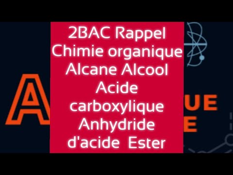 2BAC Rappel chimie organique pour baccalauréat Alcane Alcool Acide ...