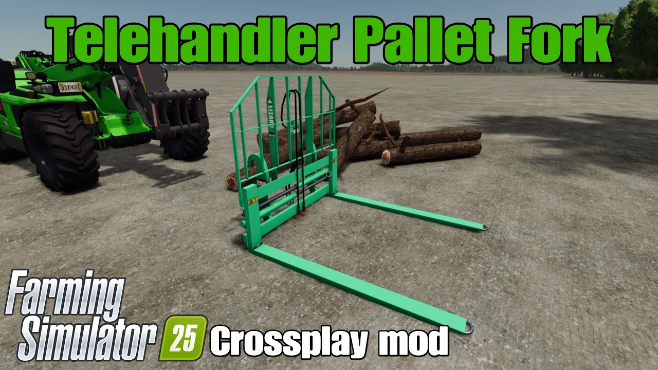Telehandler Pallet Fork / FS25 crossplay mod - YouTube