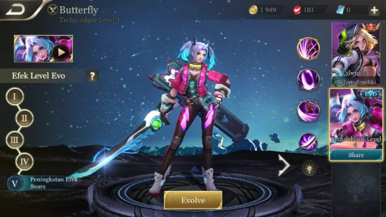 Skin butterfly evo technoblade lvl 4 - YouTube