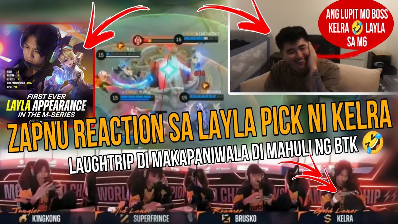 ZAPNU REACTION SA LAYLA PICK NI KELRA SA BTK vs FNATIC ONIC laughtrip😂 - YouTube