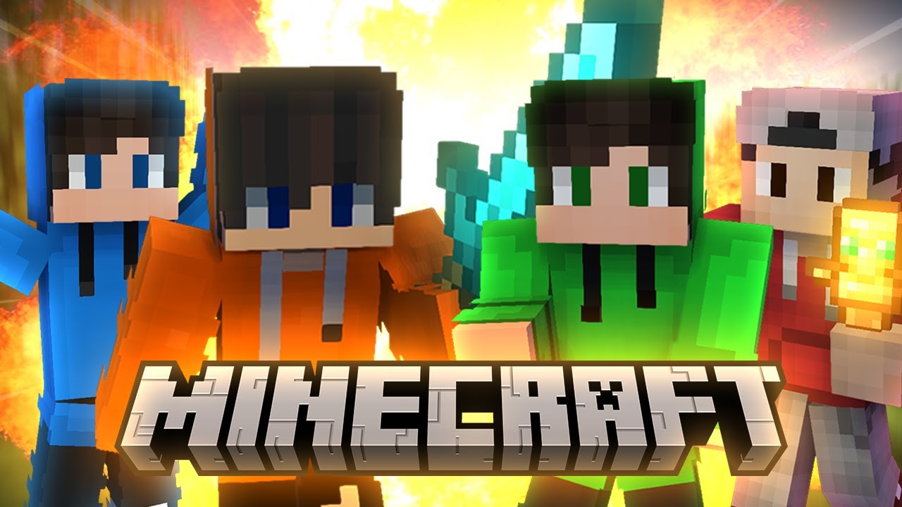 4 Sahabat Bikin Rumah Di Atas Langit!!! - Minecraft Survival #4 - YouTube