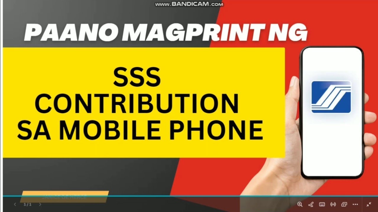 Paano mag print ng SSS CONTRIBUTION sa mobile phone /CP - YouTube