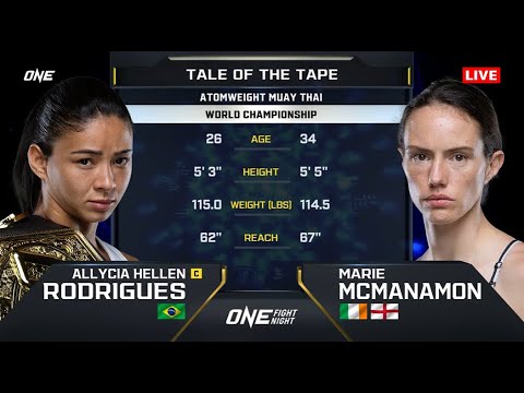 อัลลิเซีย เฮลเลน รอดริเกส vs มารี แมคมานามอน | ONE FIGHT NIGHT 29 | CH7HD | 8 มี.ค. 2568 - YouTube
