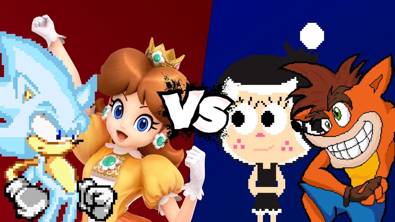 MUGEN Battle - Hyper Sonic/Princess Daisy vs Crash Bandicoot/Hanazuki ...