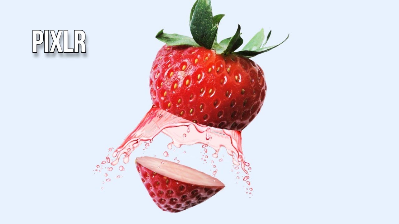 Strawberry Slice Effect Photo Manipulation - Pixlr Editor - YouTube