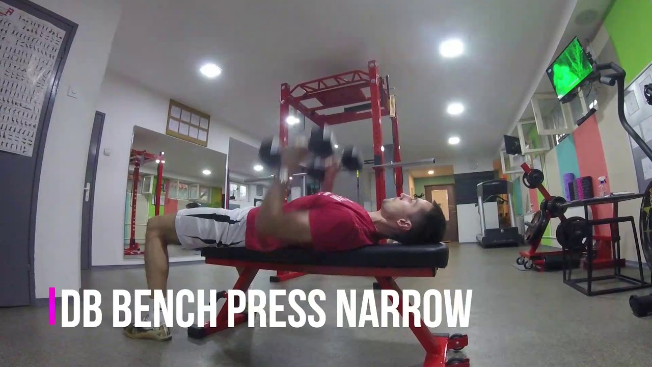 DB BENCH PRESS NARROW - Top Gym - YouTube