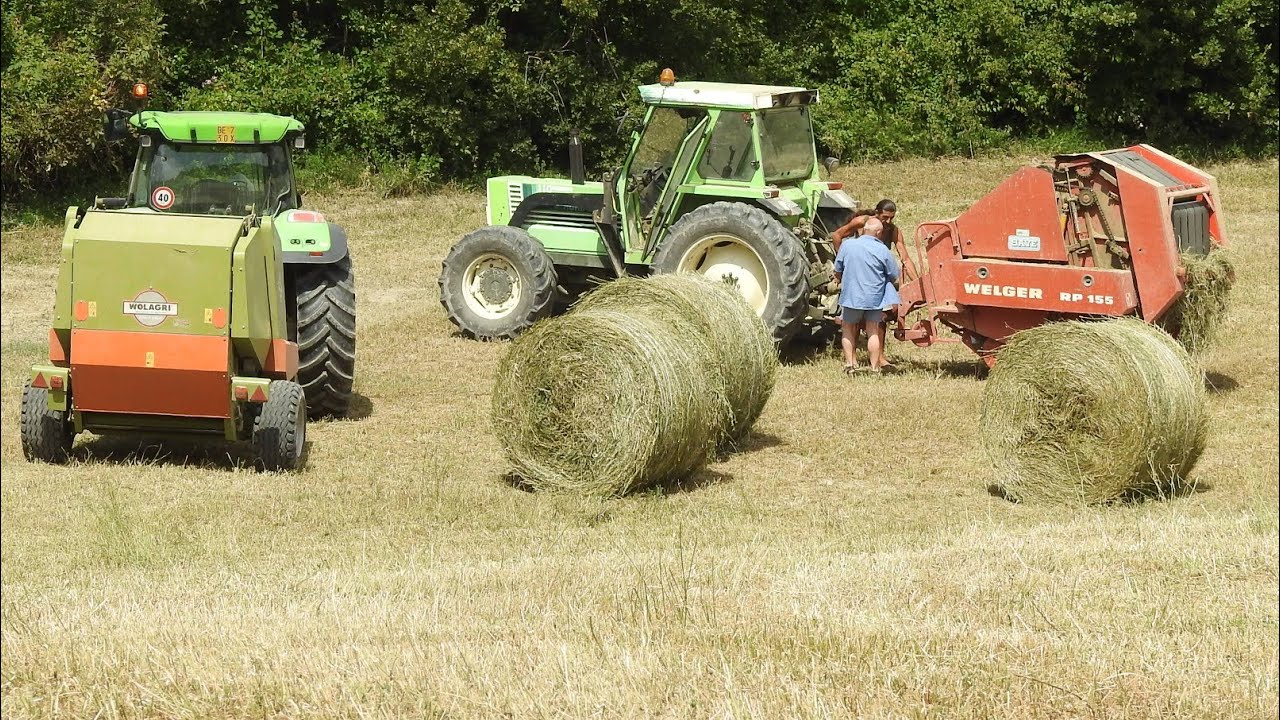 Pressatura raccolta e stoccaggio rotoli 2° taglio. - YouTube