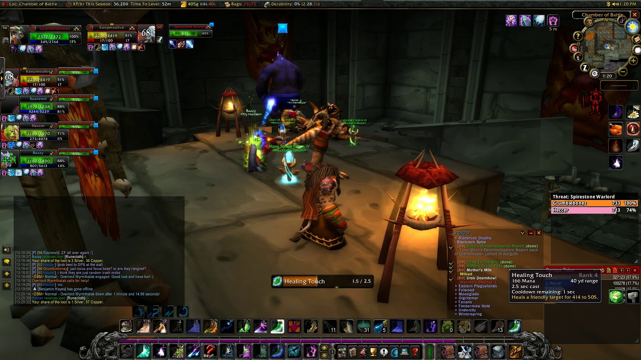 Classic WoW - Broken Healing in LBRS - YouTube