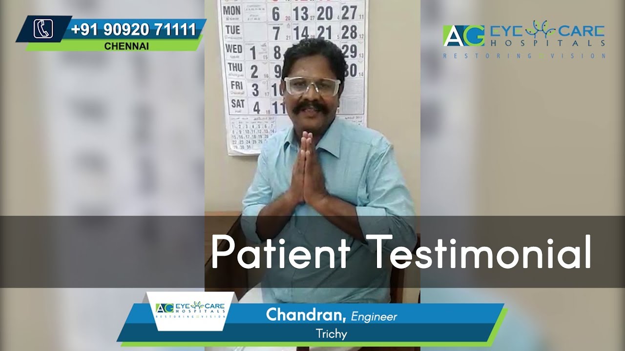 AG Eye Care Hospitals | Testimonial | Mr. Chandran's Emotional Speech ...