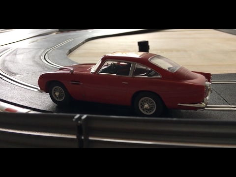 Scalextric Aston Martin DB5 with digital chip - YouTube