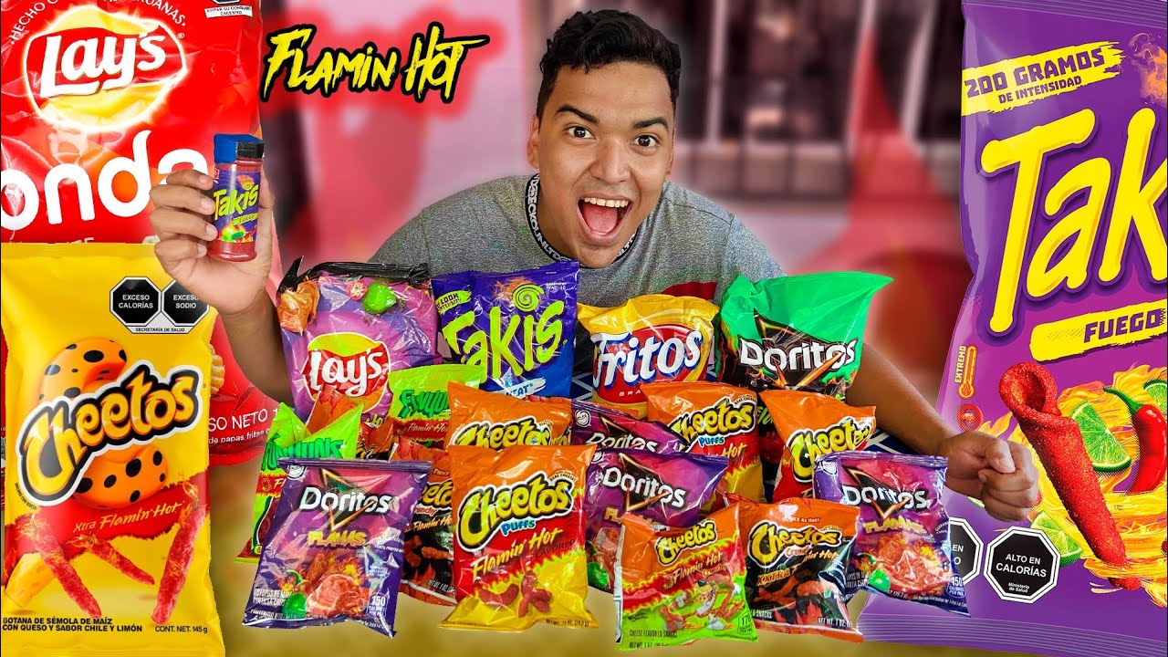 PROBANDO CHURROS MEXICANOS FLAMIN HOT - YouTube