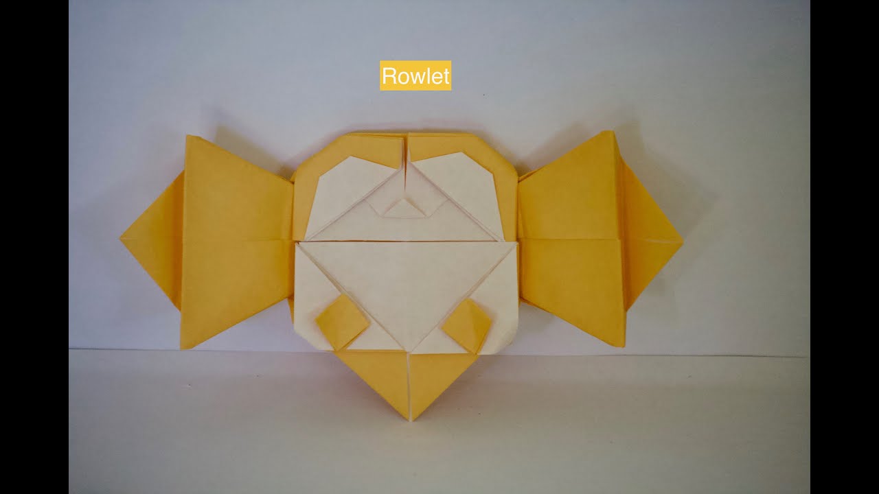 Origami Pokemon Rowlet Tutorial - YouTube