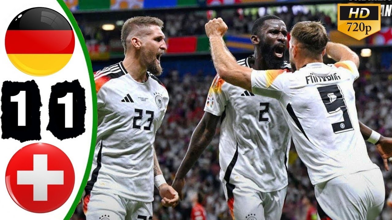 SWISS VS JERMAN 1-1 🔴 CUPLIKAN GOL & HASIL EURO 2024 TADI MALAM - YouTube