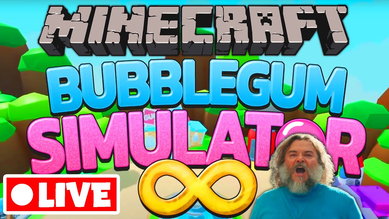 🔴LIVE - Building Bubble Gum Simulator Infinity in Minecraft - YouTube
