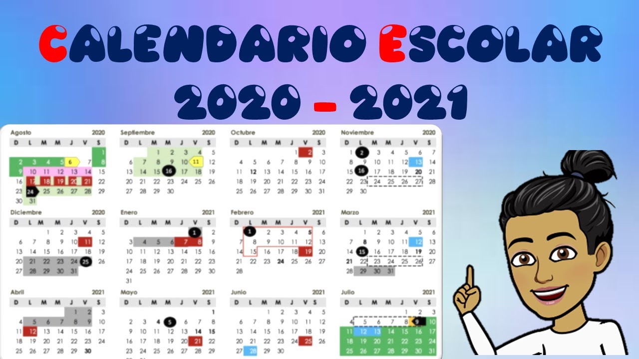 CALENDARIO ESCOLAR 2020 - 2021 - YouTube
