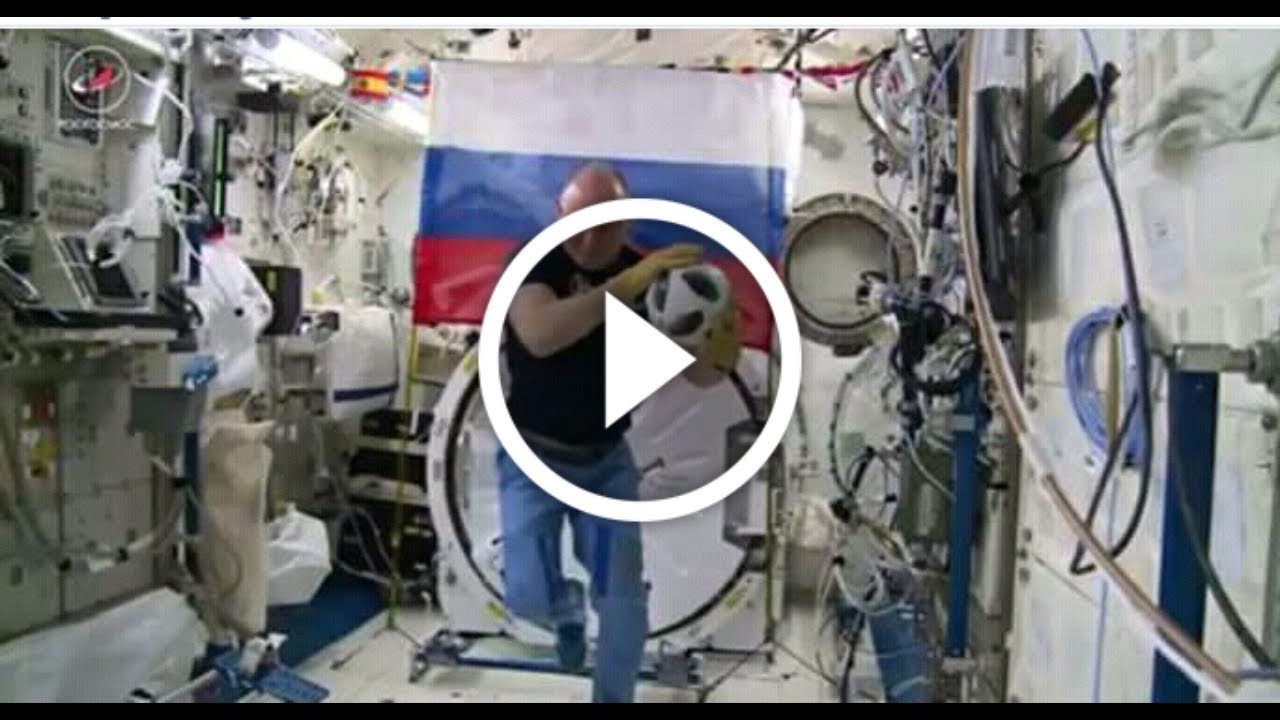 Astronaut playing football in #internationalspacestation - YouTube