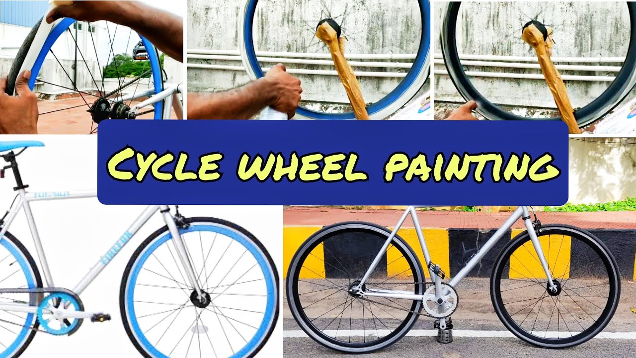 DIY | How to paint Bicycle Rim Wheel | Spraypaint - YouTube