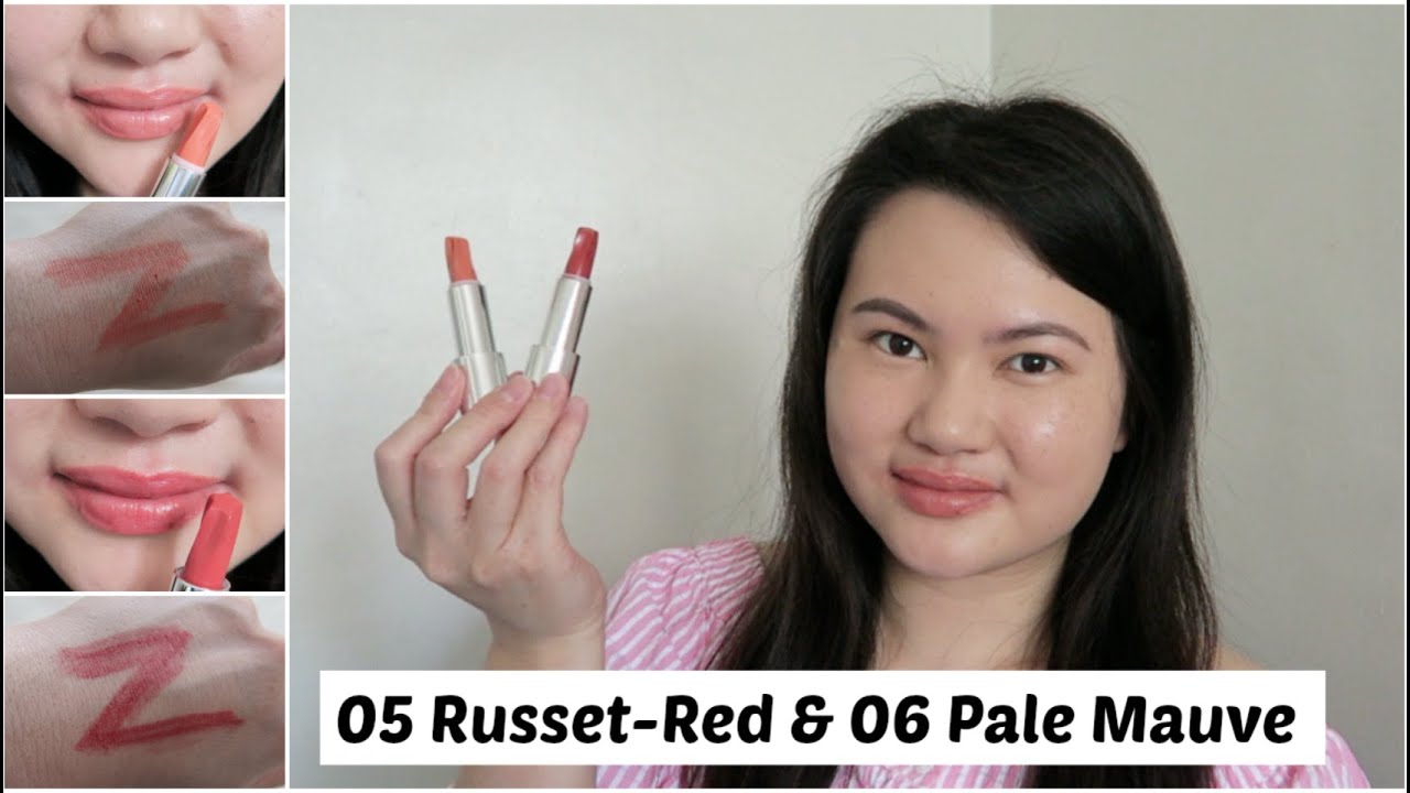 Miniso Perfect Skin Lipstick 05 Russet-Red & 06 Pale Mauve Review ...