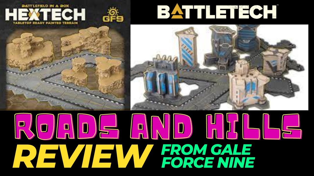 BattleTech HexTech Roads & Hills From GF9 - Unboxing - YouTube