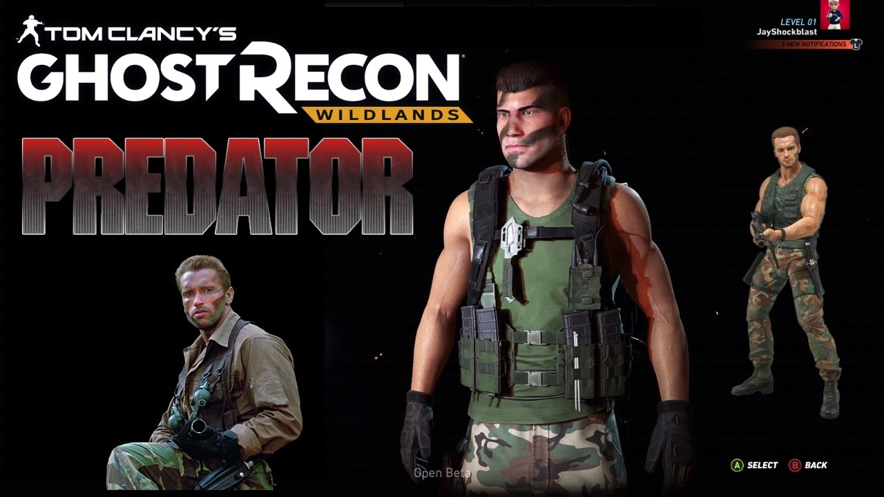 Ghost Recon Wildlands - How To Create Dutch from Predator Custom ...