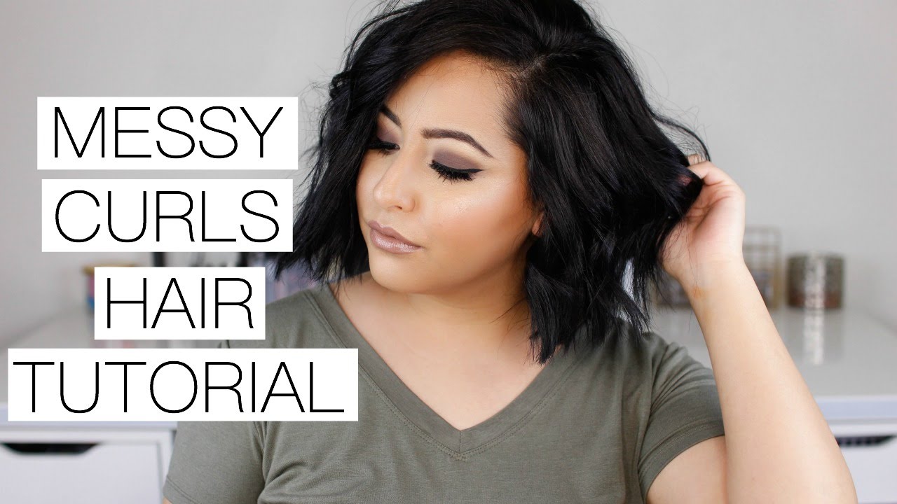 Messy Curls Hair Tutorial | MissTiffanyKaee - YouTube