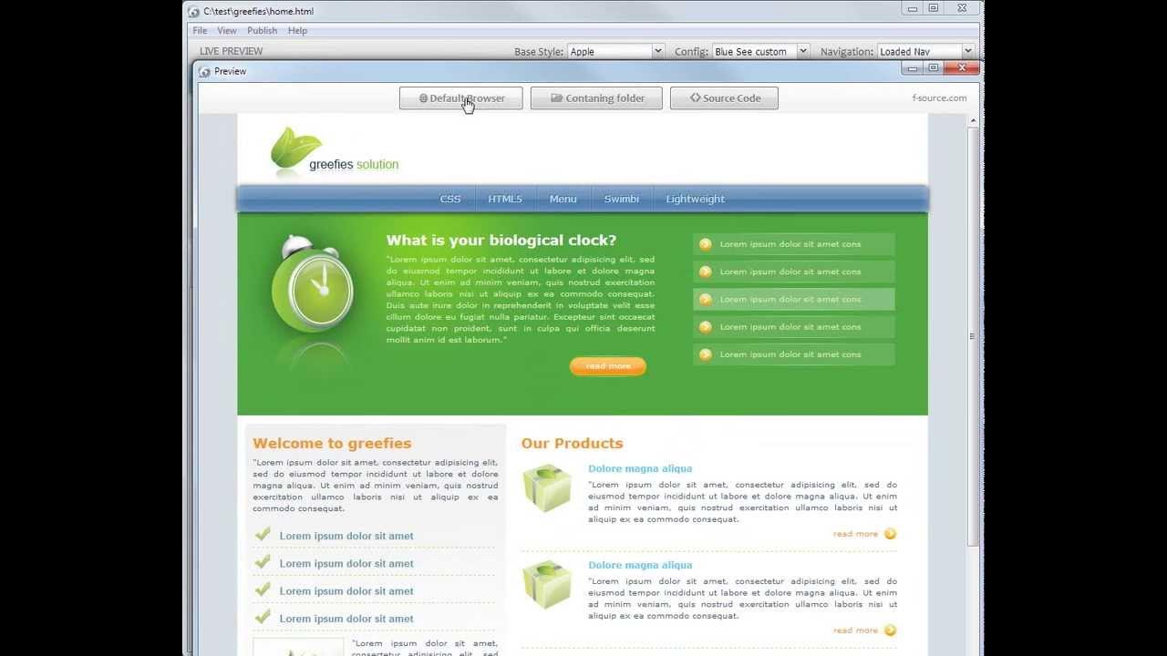 Swimbi CSS Menu Maker - YouTube