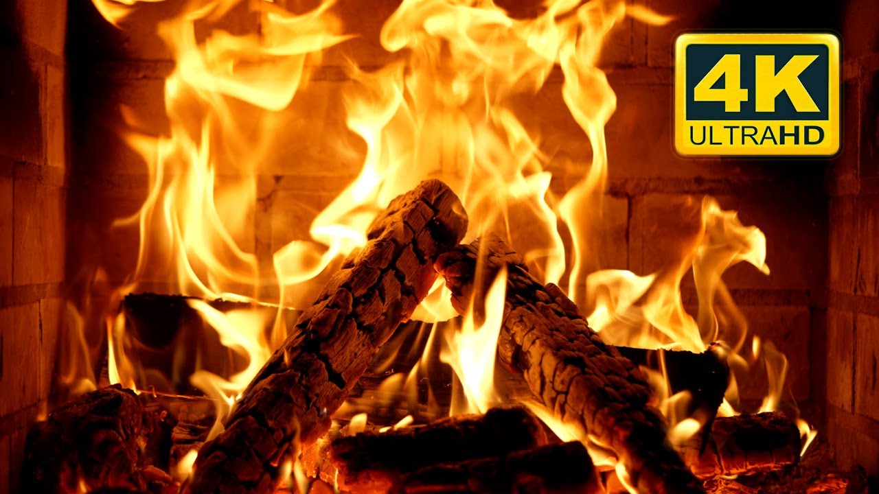 🔥 Cozy Fireplace 4K (12 HOURS). Fireplace Ambience with Crackling Fire ...
