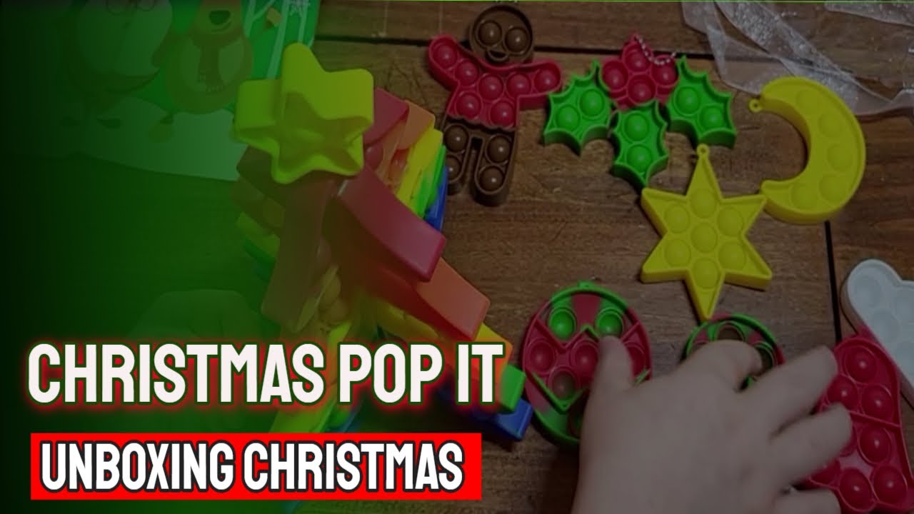 Christmas Pop It | Unboxing Christmas Set Of Push Bubble Fidget Sensory ...