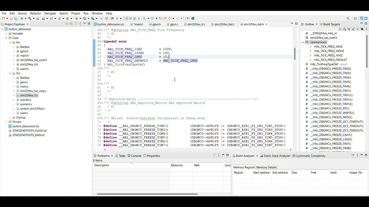 Stm32 Button Debounce Usart Gpio Youtube