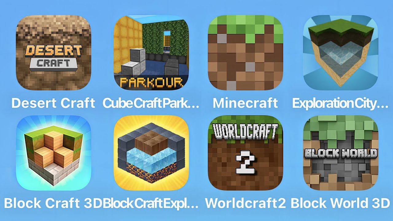 Desert Craft, Cube Craft Parkour, Minecraft, Exploration City, Block ...
