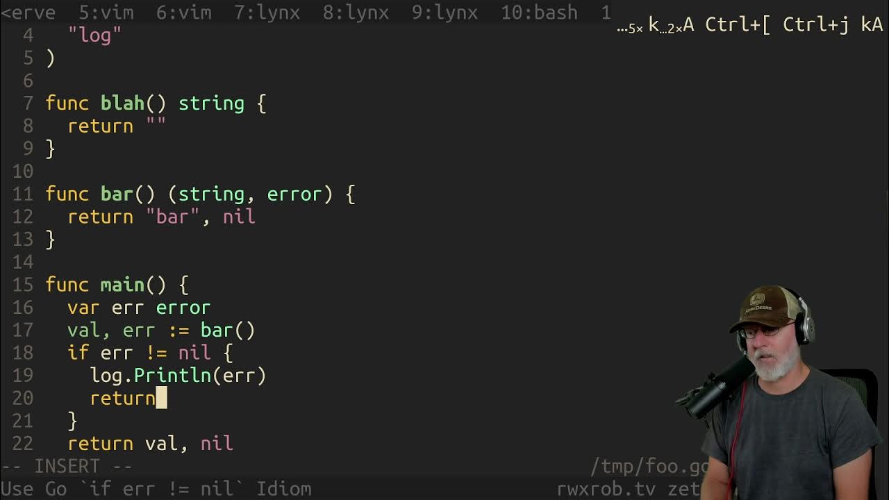 Use Go if err != nil Idiom - YouTube