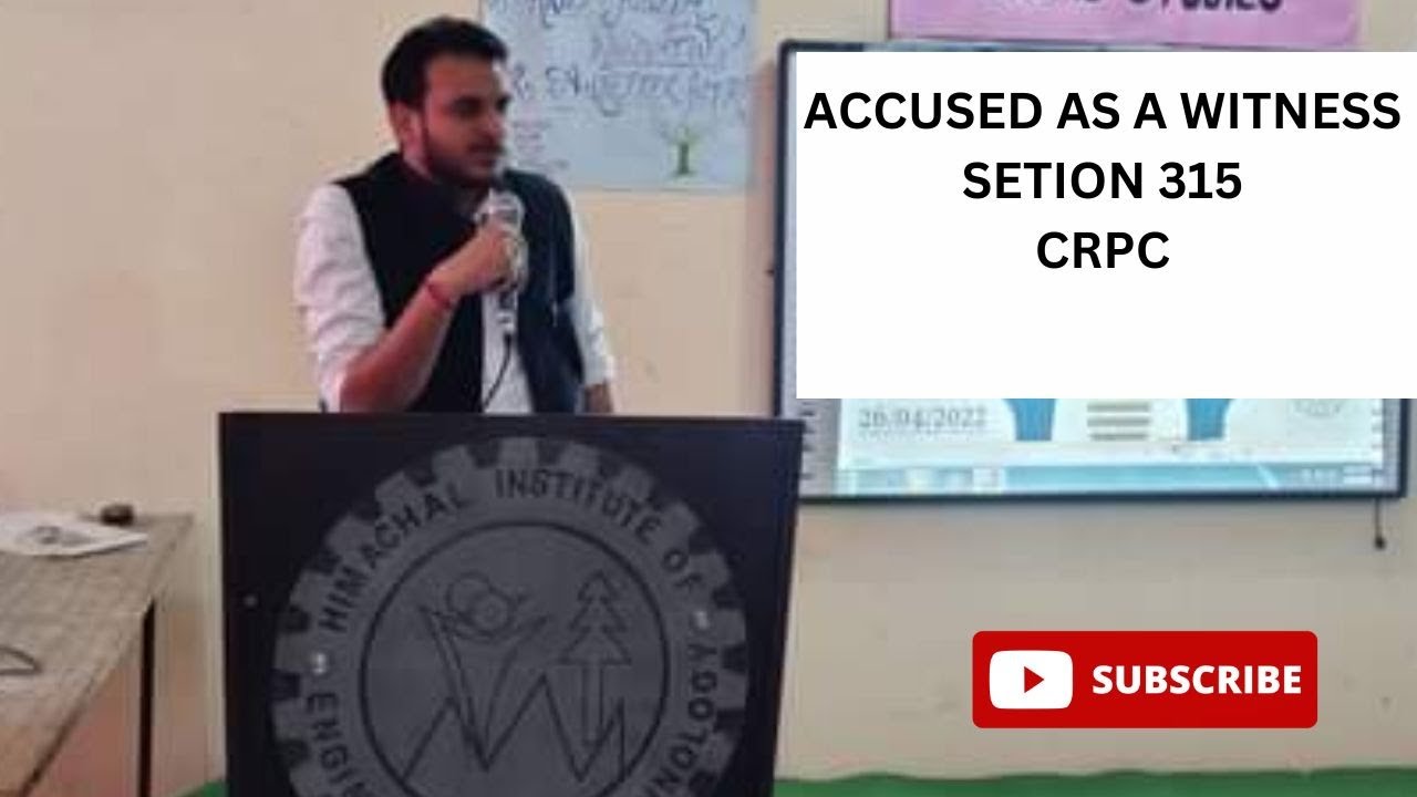 ACCUSED AS WITNESS |SECTION 315 CRPC |@APLUSLAWACADEMY | ARUN BHARGAVA ...