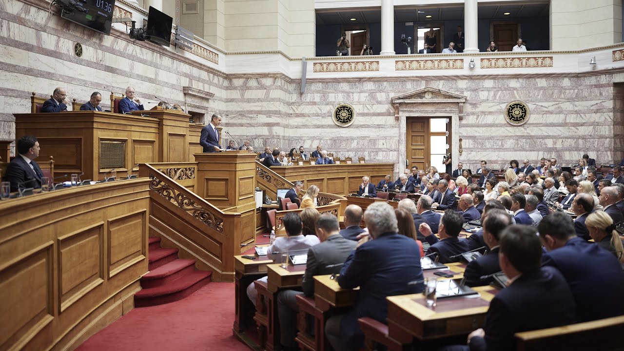 Δευτερολογία του Πρωθυπουργού Κυριάκου Μητσοτάκη στη Βουλή - YouTube