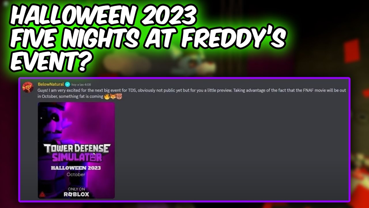 TDS BIG FNAF EVENT UPDATE LEAK? | Tower Defense Simulator | ROBLOX ...