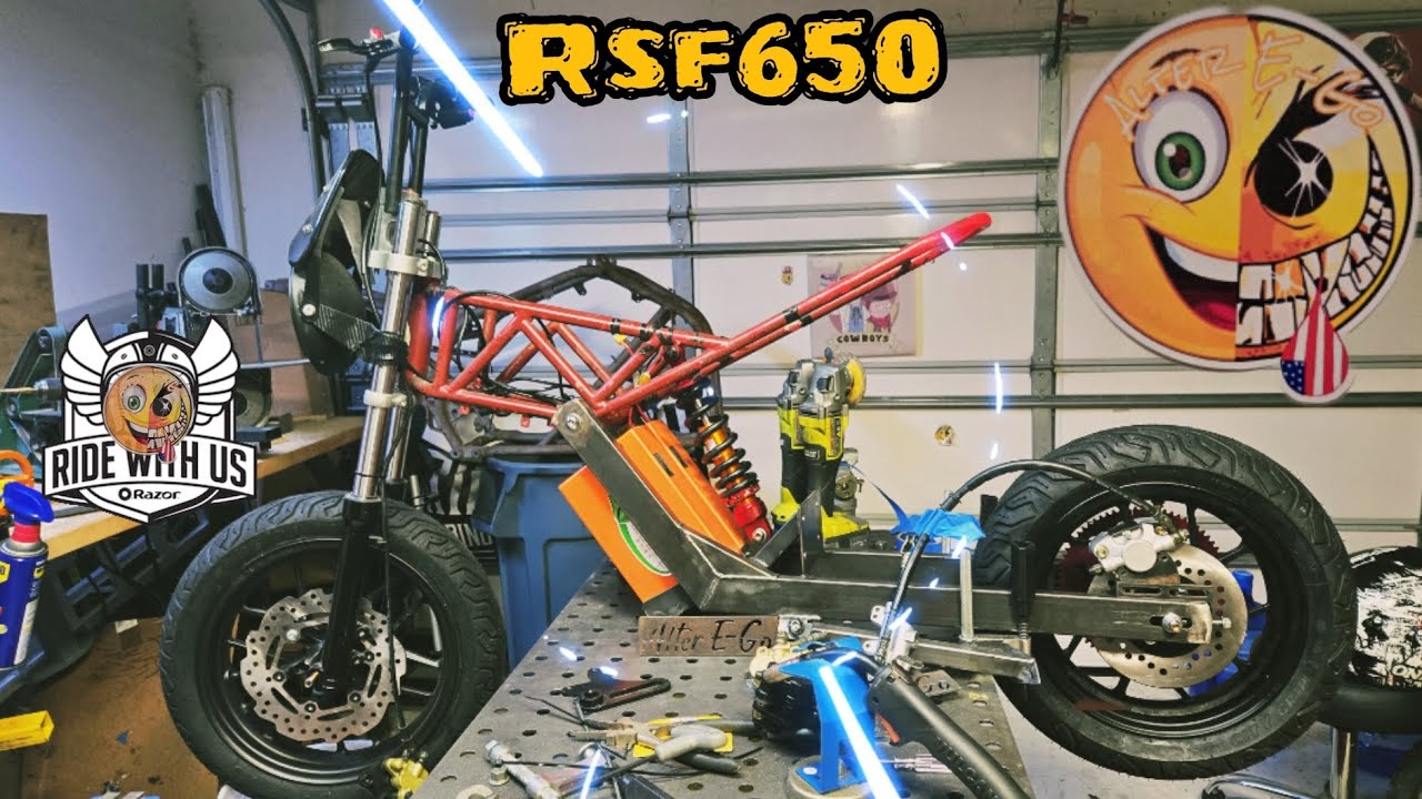Razor Rsf650 fork + arm +grom wheels #alteregomotor #razor #motorcycle ...