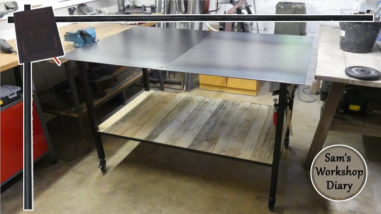 Industrial Style Welding Table - YouTube