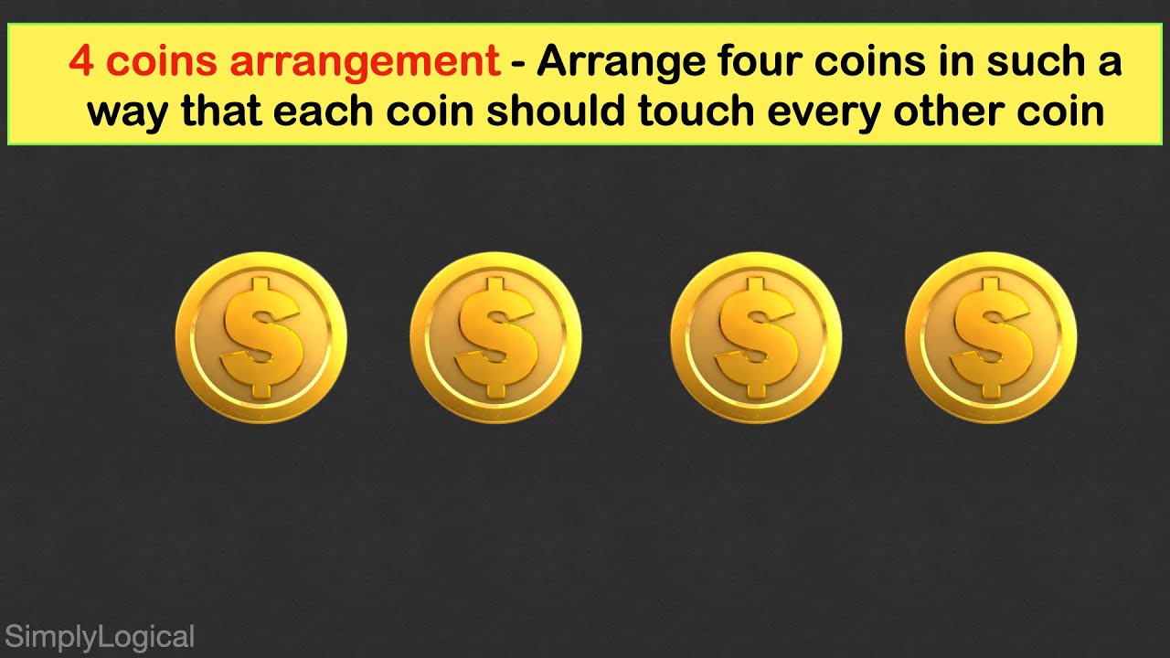 4 coins arrangement Puzzle || Picture Puzzle For Clever Minds - YouTube
