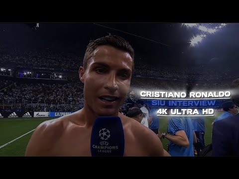 Cristiano Ronaldo siuu interview, Champions League..Free clip for edit ...