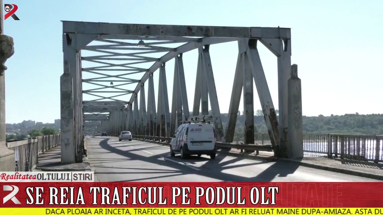 Se reia traficul pe Podul Olt - YouTube