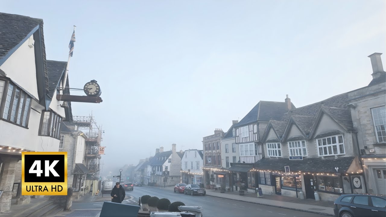 Burford in the Fog: A Peaceful 4K Winter Walk Through the Gateway to ...