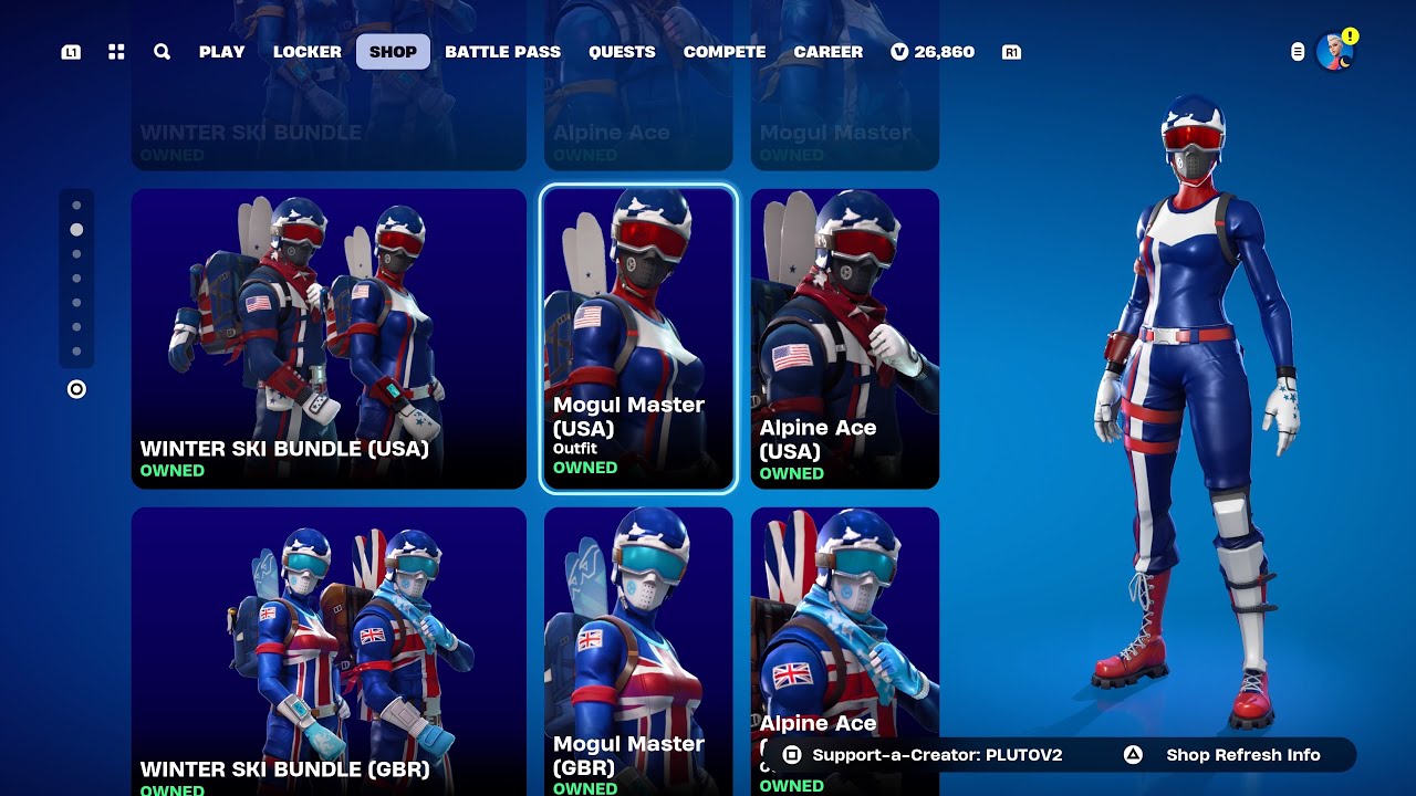 RARE MOGUL MASTER & ALPINE ACE SKINS ARE BACK! Fortnite Item Shop ...