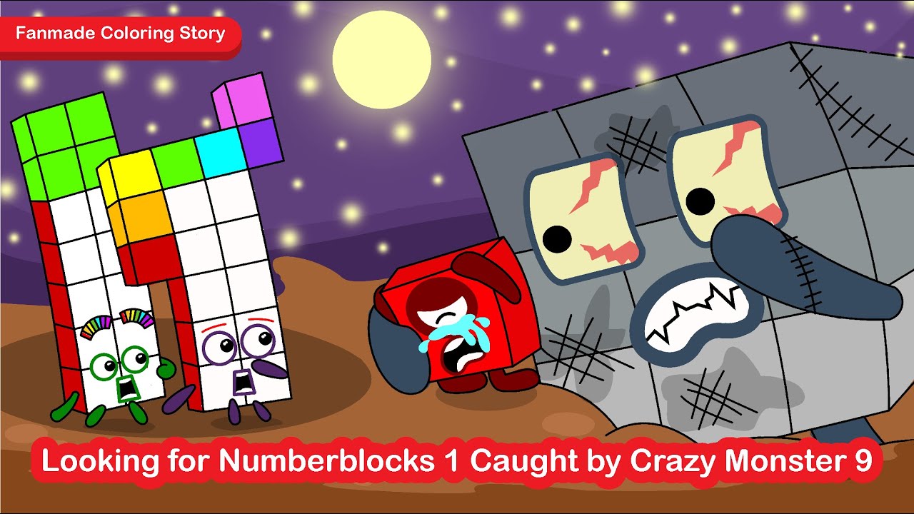 Looking for Numberblocks 1 Caught by Crazy Monster 9 | Numberblocks ...