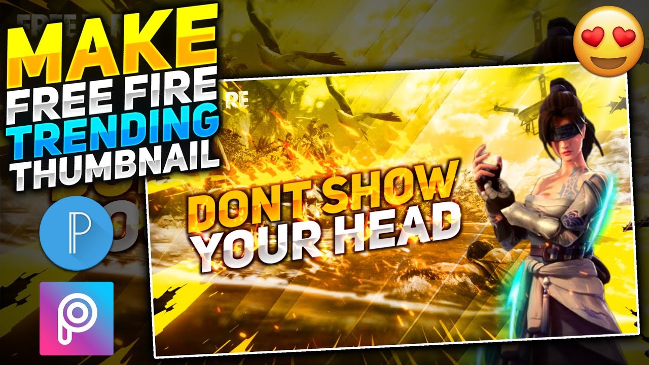 HOW TO MAKE FREE FIRE THUMBNAIL IN PIXELAB AND PICSART⚡|| FREE FIRE ...