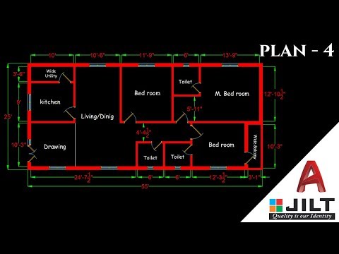 Making a Simple Floor Plan - 4 in Autocad 2018