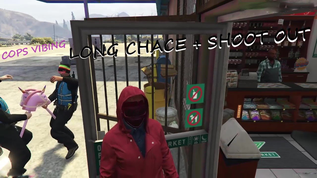 FIRST EVER STORE ROBBERY - LONG CHASE AND SHOOTOUT - GTA ROLEPLAY - YouTube