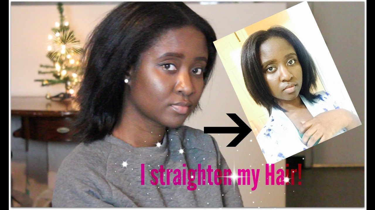 4c hair straightened| salon disaster experience - YouTube